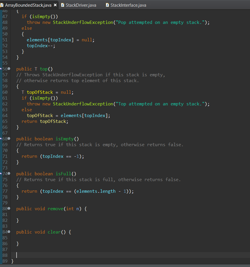 Suppose The Adt Stack Included A Void Method 
