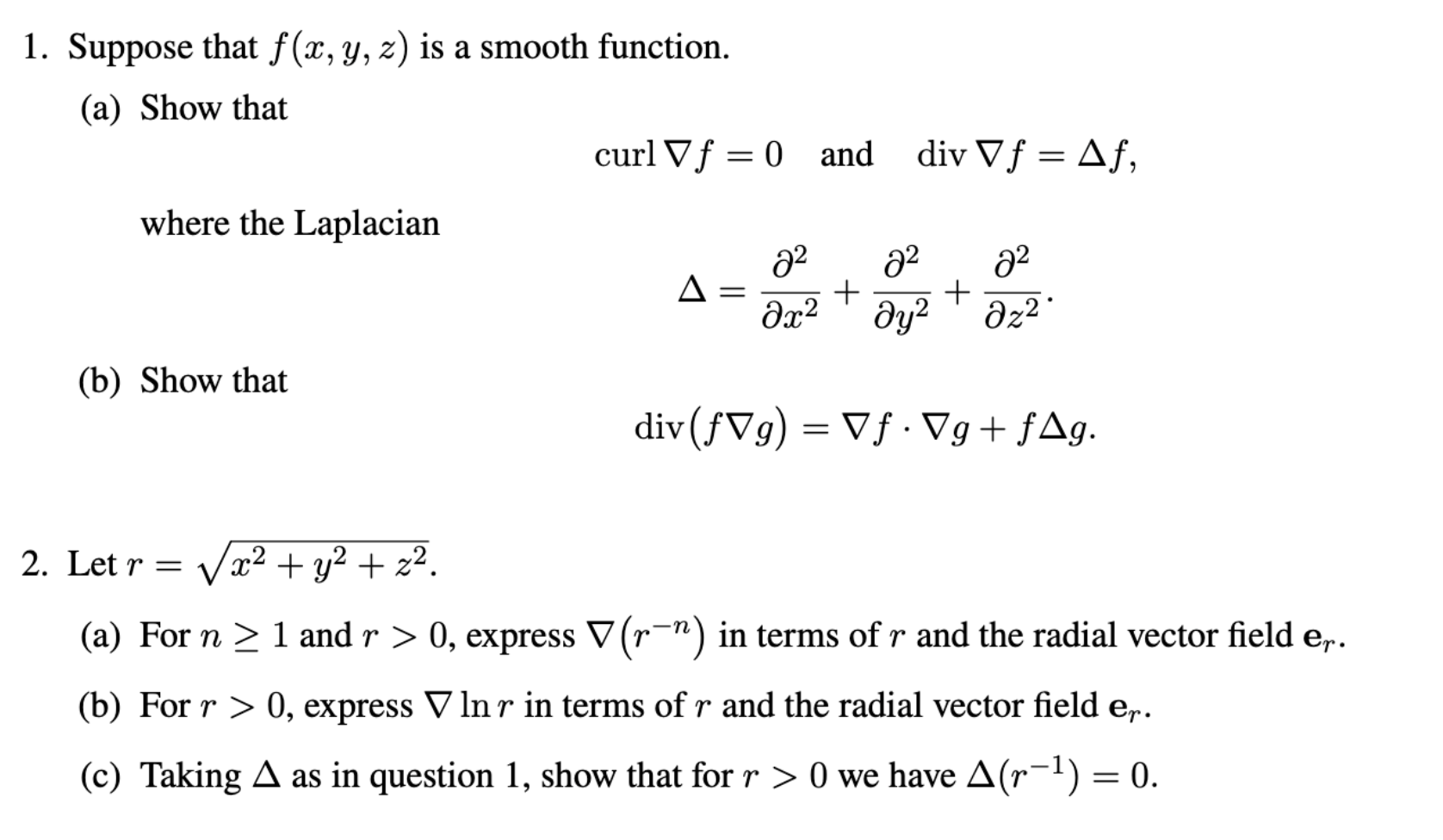 Solved 1. Suppose that f(x, y, z) is a smooth function. (a) | Chegg.com