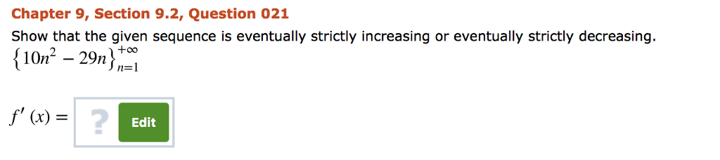 Solved Chapter 9, Section 9.2, Question 021 Show that the | Chegg.com