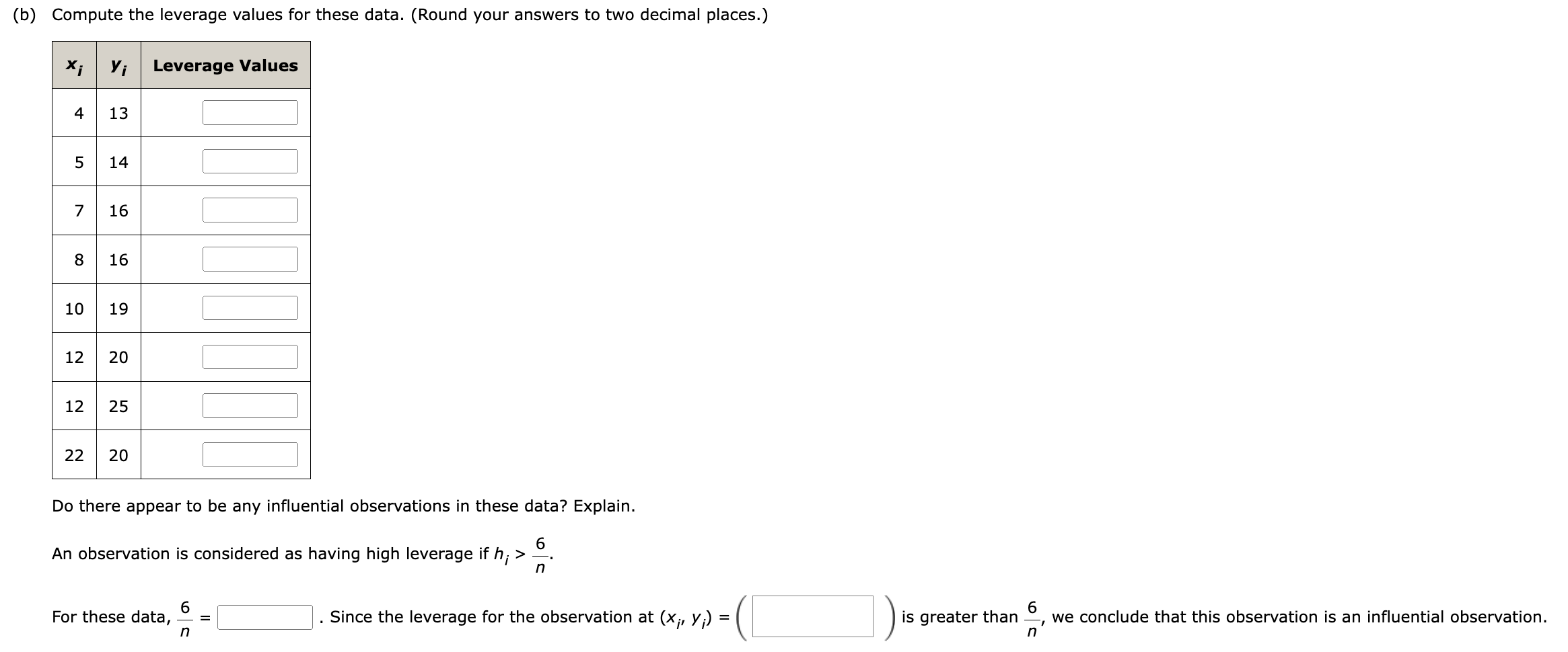 Solved Consider the following data for two variables, x and | Chegg.com