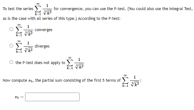 Solved To test the series ∑k=1∞3k21 for convergence, you can | Chegg.com