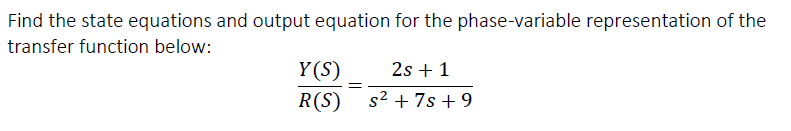Solved Find the state equations and output equation for the | Chegg.com