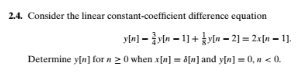 Solved 4. Consider the linear constant-coefficient | Chegg.com