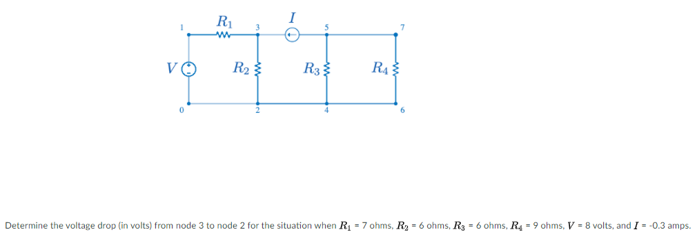 Solved R I VO R2} R3 } R4 0 6 Determine the voltage drop in | Chegg.com
