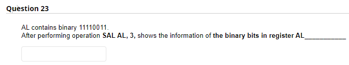 Solved AL contains binary 10101010. After performing | Chegg.com