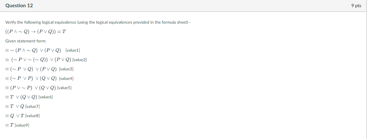 Solved Verify the following logical equivalence (using the | Chegg.com