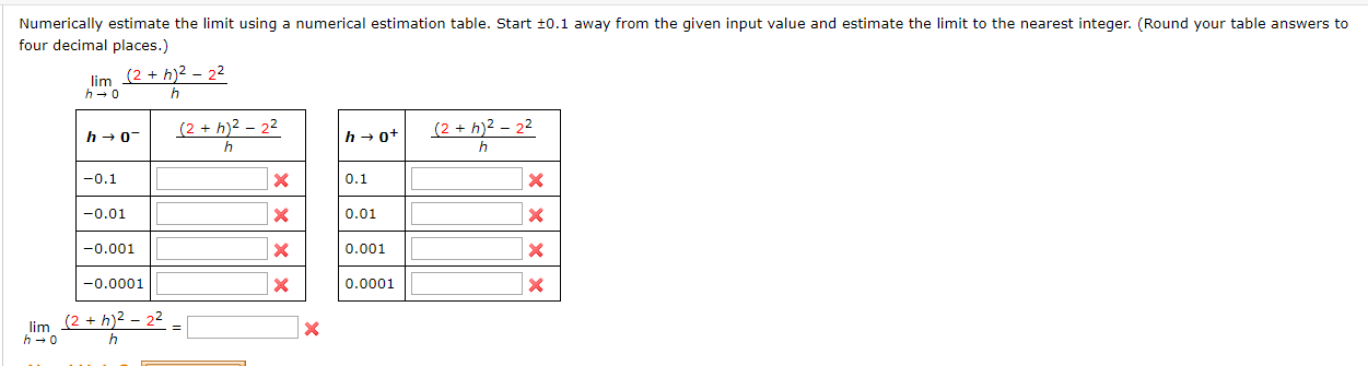 Solved Numerically estimate the limit using a numerical | Chegg.com
