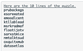 Solved C++ pleaseGiven the word find puzzle below locate and | Chegg.com