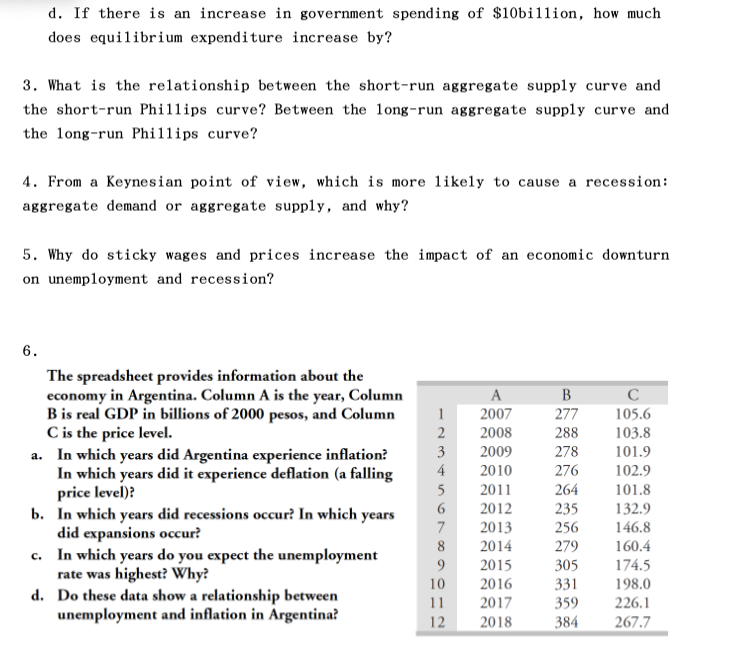 Solved d. ﻿If there is an increase in government spending of | Chegg.com