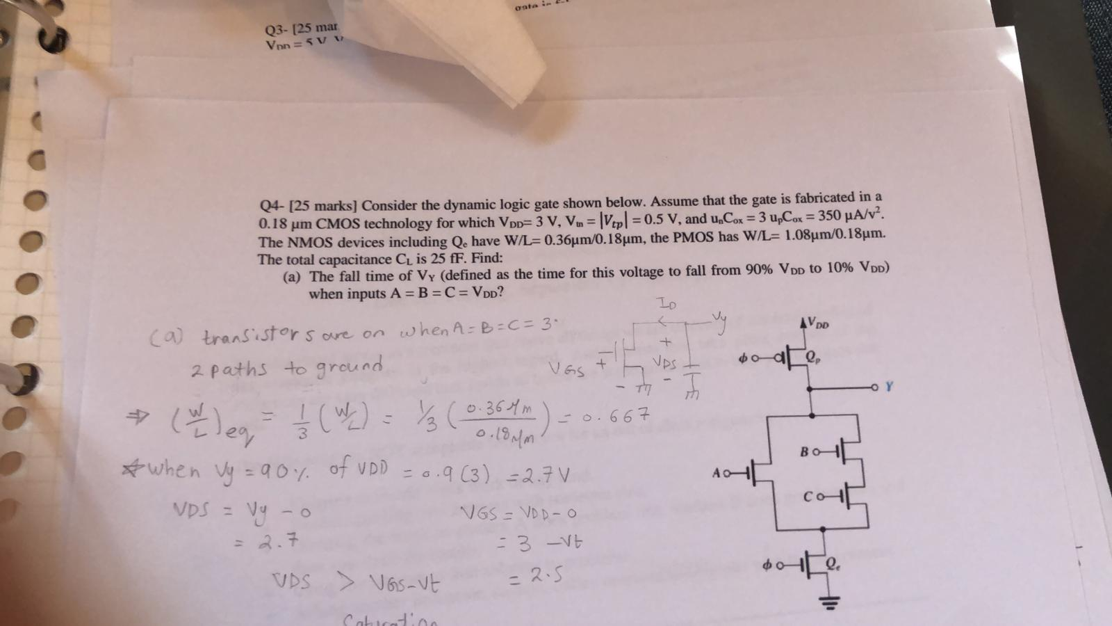 Solved Consider the dynamic logic gate shown below. Assume | Chegg.com