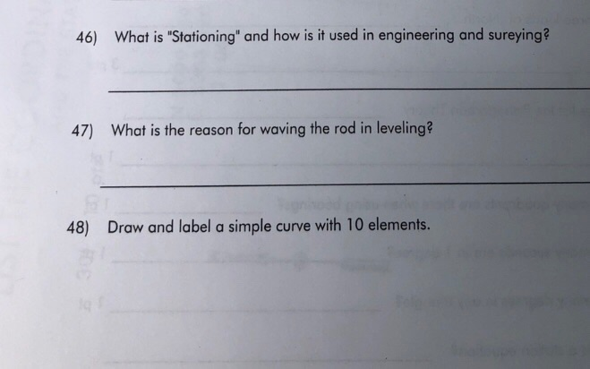 Solved What is "Stationing" and how is it used in | Chegg.com