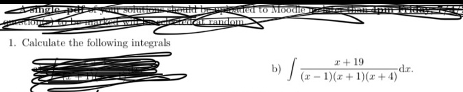 Solved 1. Calculate the following integrals b) | Chegg.com