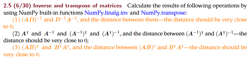 Solved Problem 2. Matrix Operations (30 points) Create the | Chegg.com