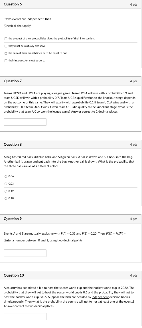 Solved In a competition 6 teams are competing, and the | Chegg.com
