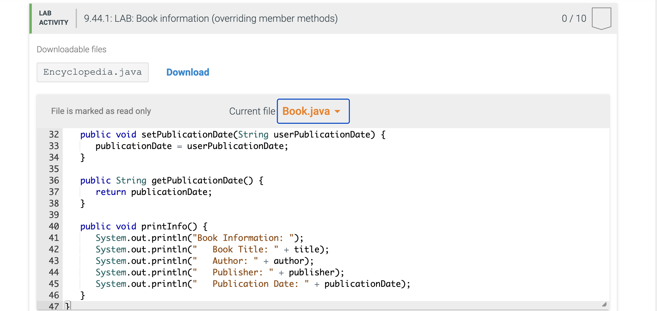 Solved Given main( and a base Book class, define a derived | Chegg.com