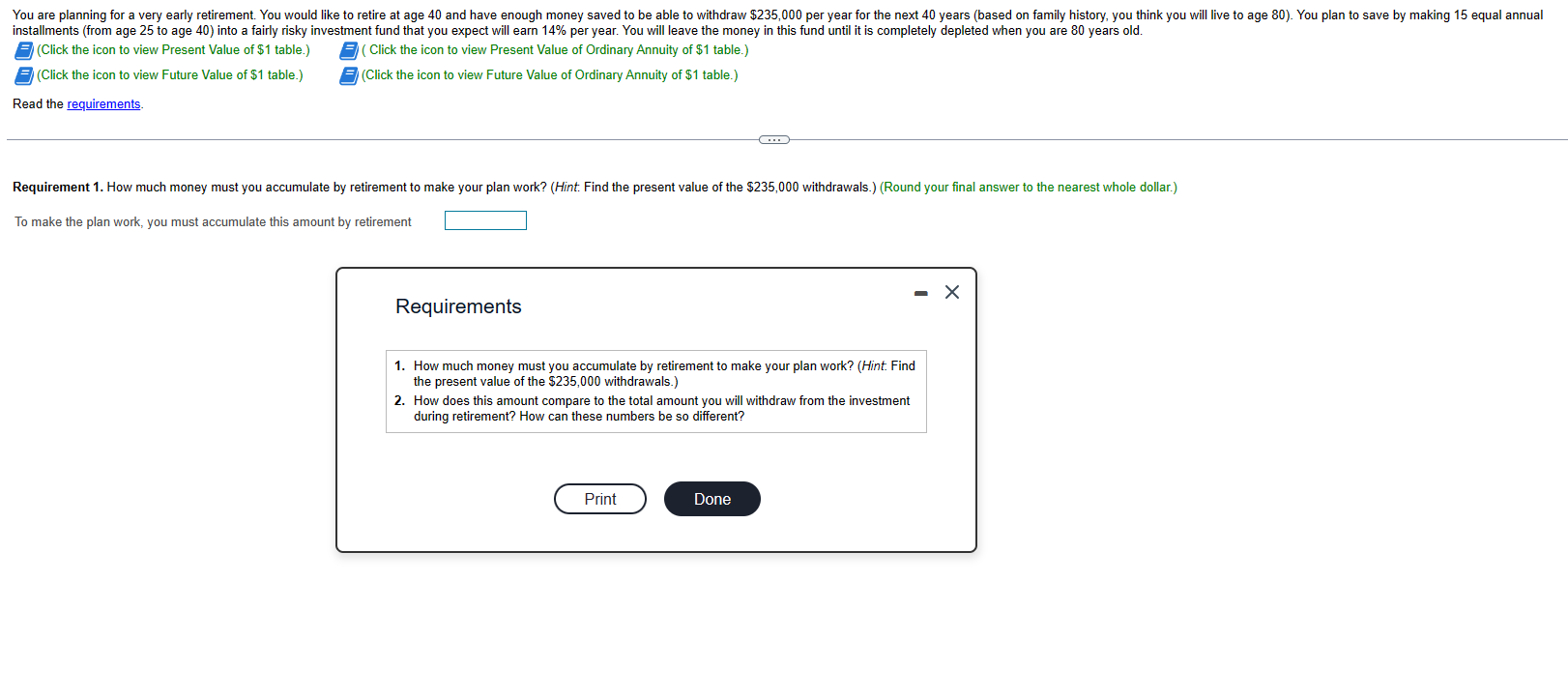 Solved (Click the icon to view Present Value of $1 ﻿table.)( | Chegg.com