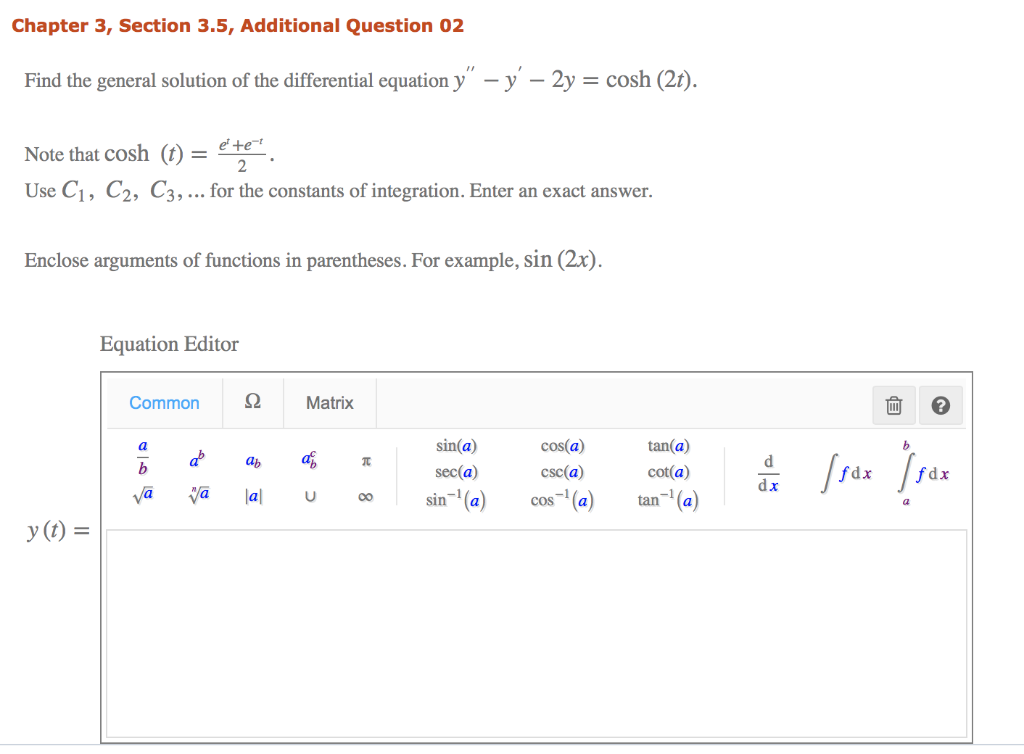 Solved Chapter 3, Section 3.5, Additional Question 02 Find | Chegg.com