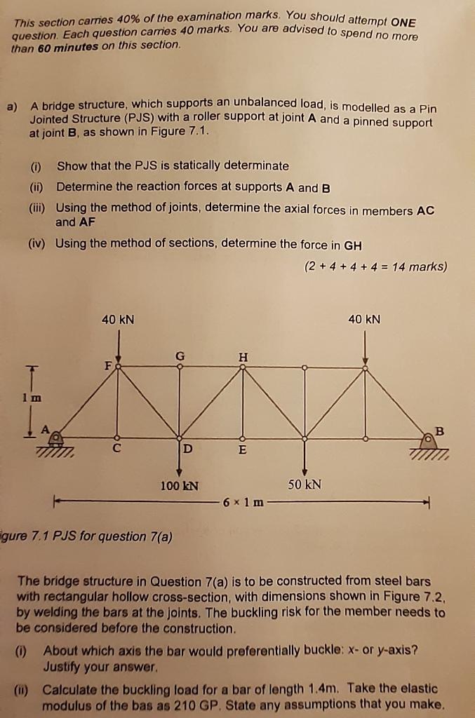 Solved ONE question. Each question cames 40 marks. You are | Chegg.com