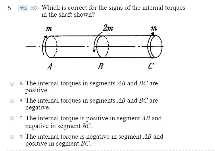 Solved 5 ** (25) Which is correct for the signs of the | Chegg.com