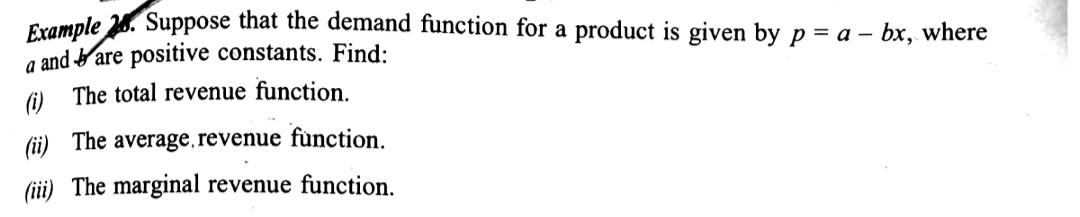 Solved Example 2. Suppose that the demand function for a | Chegg.com
