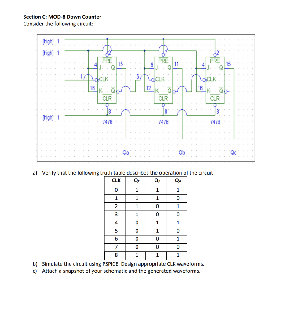 Lab 10 Asynchronous Counter Section A: Introduction A | Chegg.com