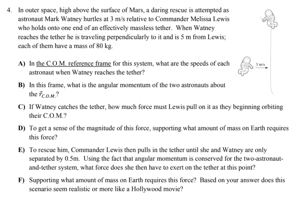 Solved 4. In outer space, high above the surface of Mars, a | Chegg.com