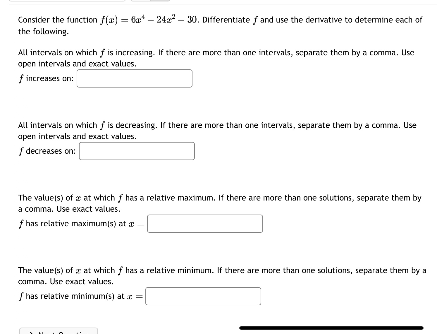 Solved Let f(x)=3x4−50x2. (a) Use the definition of a | Chegg.com