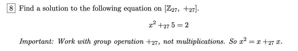 Solved Find a solution to the following equation on | Chegg.com
