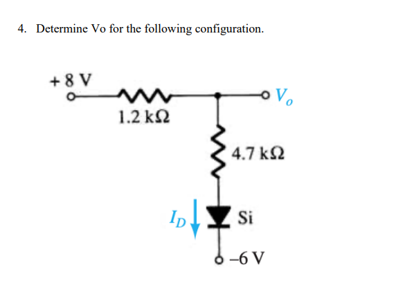 Solved Determine Vo for the following configuration. | Chegg.com