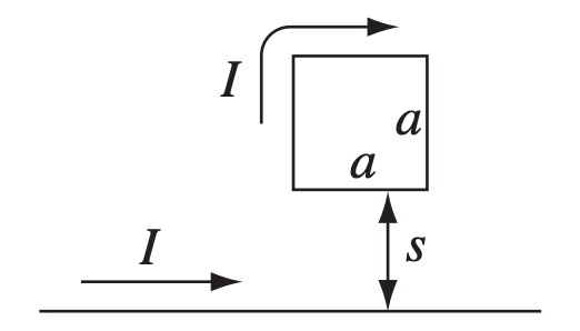 Solved - 4. Force on square loop next to current carrying | Chegg.com