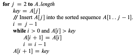 Solved The following code below is pseudocode for insertion | Chegg.com