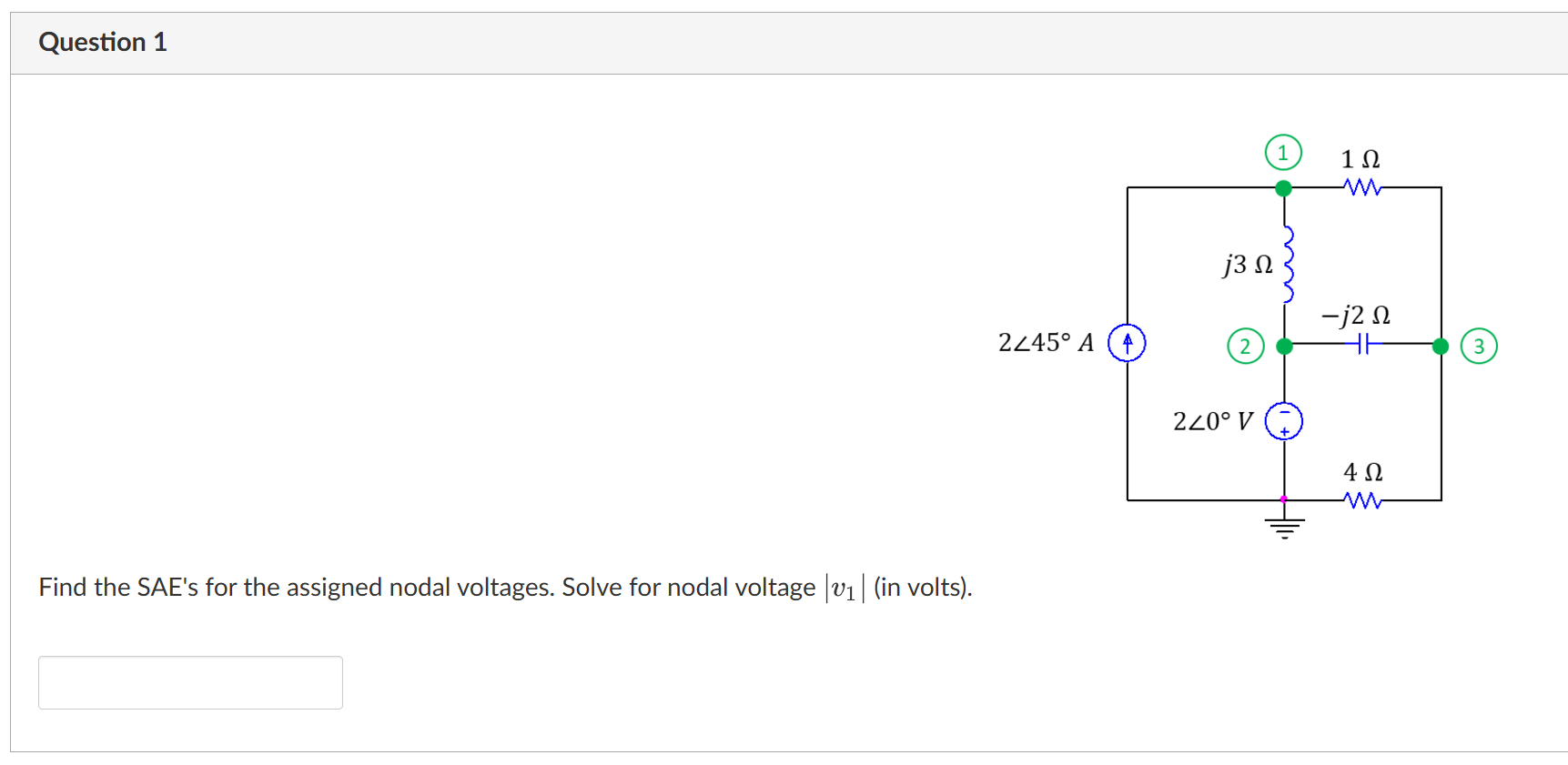 Solved by an EXPERT Question 1Find the SAE's for the assigned nodal | Chegg.com