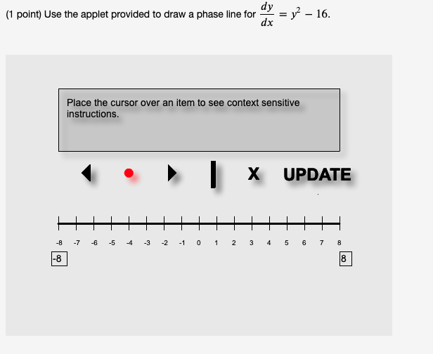 Solved (1 point) Use the applet provided to draw a phase | Chegg.com