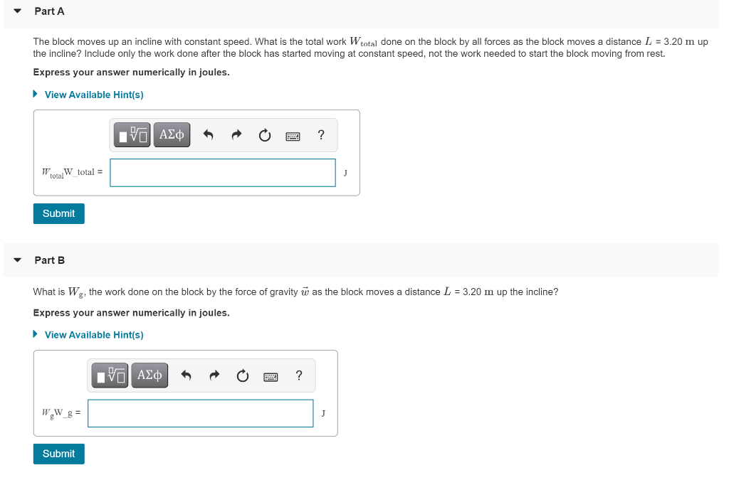 Solved A block of weight w = 30.0 N sits on a frictionless | Chegg.com