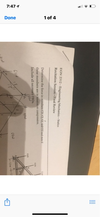 Solved EGN 2312-Engineering Mechanics-Statics Recitation | Chegg.com