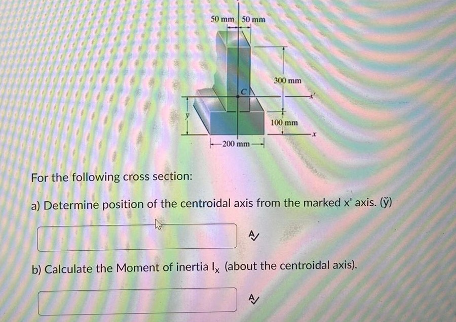 Solved For the following cross section: a) Determine | Chegg.com
