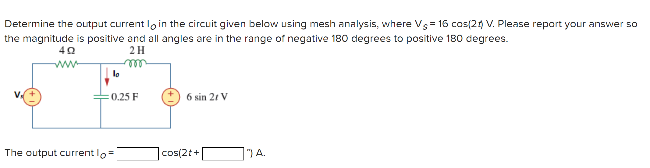 Determine the output current Io in the circuit given | Chegg.com Determine the output current Io in the circuit given | Chegg.com