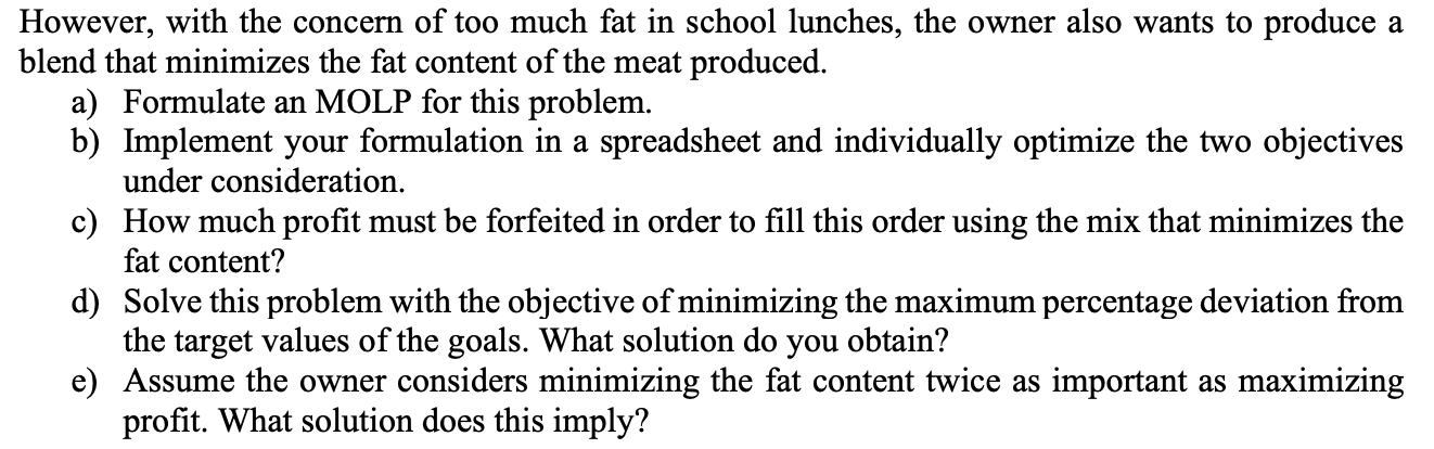 3. The owner of the Weiner-Meyer meat processing | Chegg.com