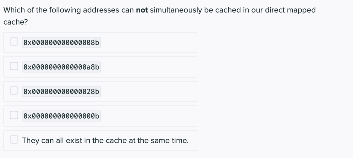 Solved For a direct-mapped cache design with 64-bit address, | Chegg.com