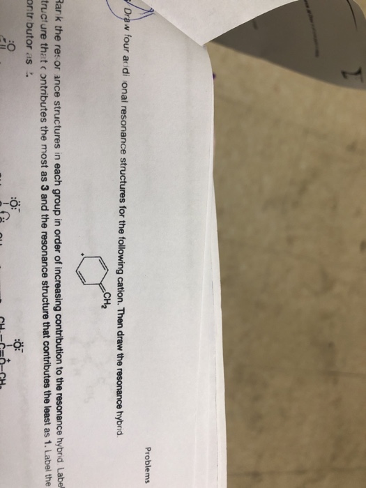 Solved Problems Drew four ar di onal resonance structures | Chegg.com