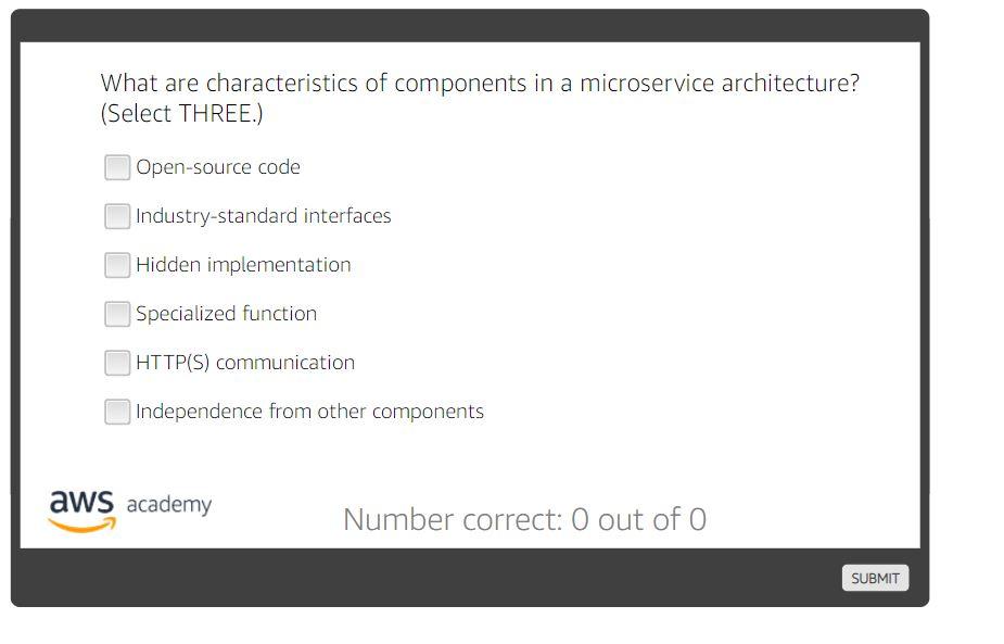 Solved What are characteristics of components in a | Chegg.com