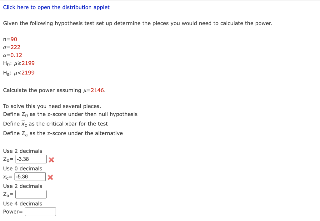 Solved Given the following hypothesis test set up determine | Chegg.com