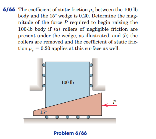 Solved 6 66 The Coefficient Of Static Friction Is Between