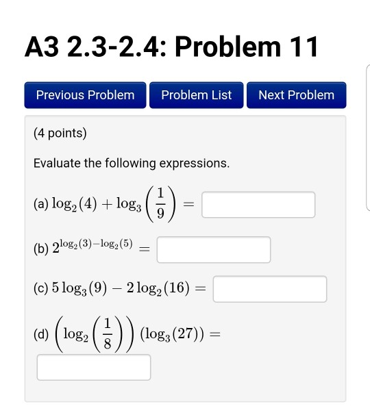Solved A3 2.3-2.4: Problem 3 Previous Problem Problem List | Chegg.com