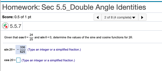 Solved Trigonometry - Fall 2020 Valerie Homework: Sec | Chegg.com