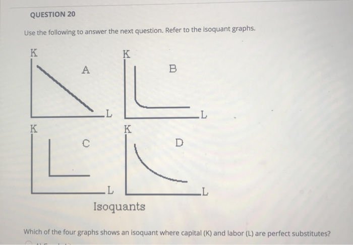 Solved QUESTION 20 Use the following to answer the next | Chegg.com