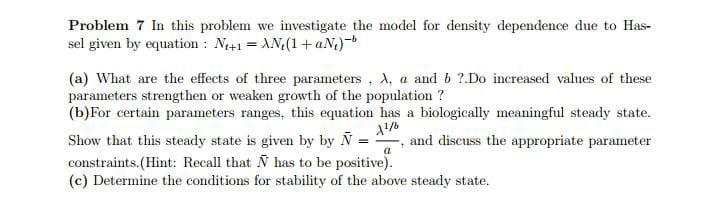 Solved Problem 7 In this problem we investigate the model | Chegg.com