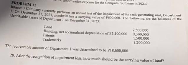 Solved PROBLEM 11 Intacet 3 Company currently performs an | Chegg.com