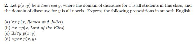 Solved 3. Using the principles on negating quantified | Chegg.com
