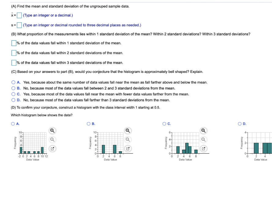 Solved Consider the following set of ungrouped sample data. | Chegg.com